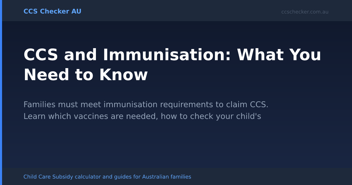 CCS and Immunisation: What You Need to Know | CCS Checker AU