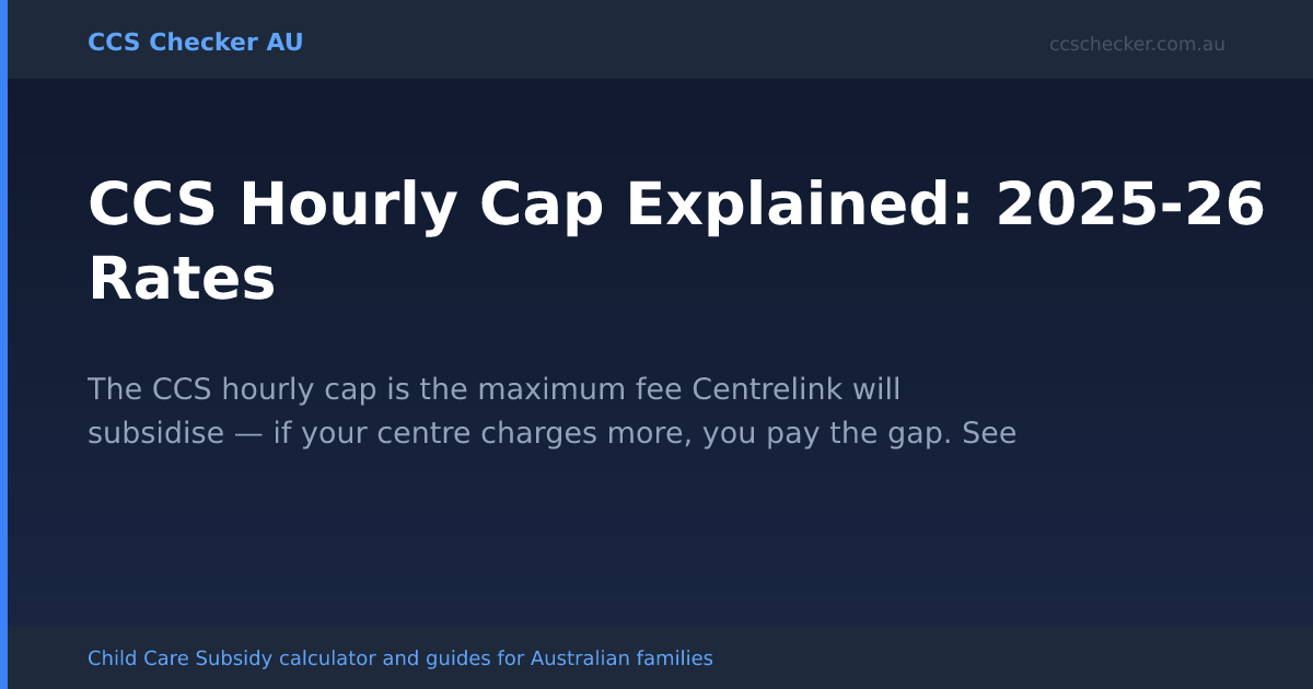 CCS Hourly Cap Explained: 2025-26 Rates | CCS Checker AU
